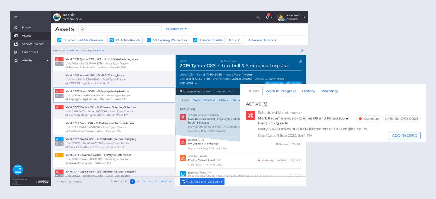 View Asset Details – SRM Sentinel