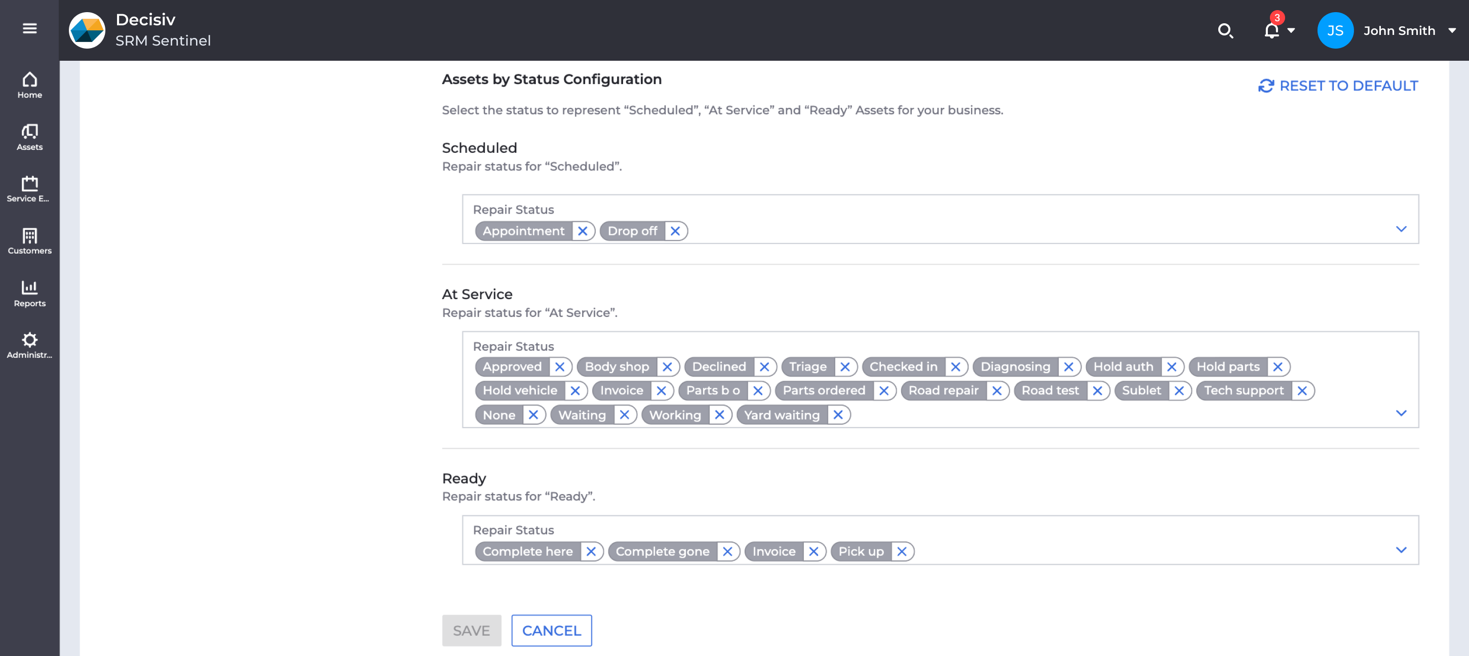 Preferences – SRM Sentinel