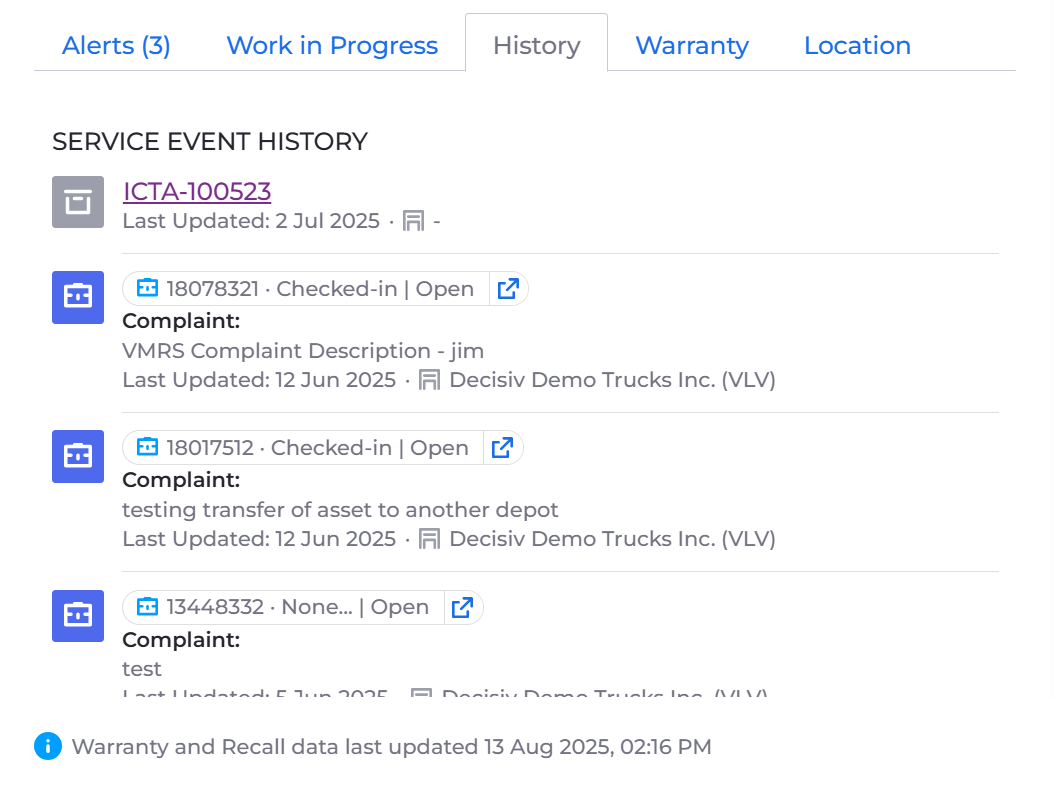 View Asset Details – SRM Sentinel