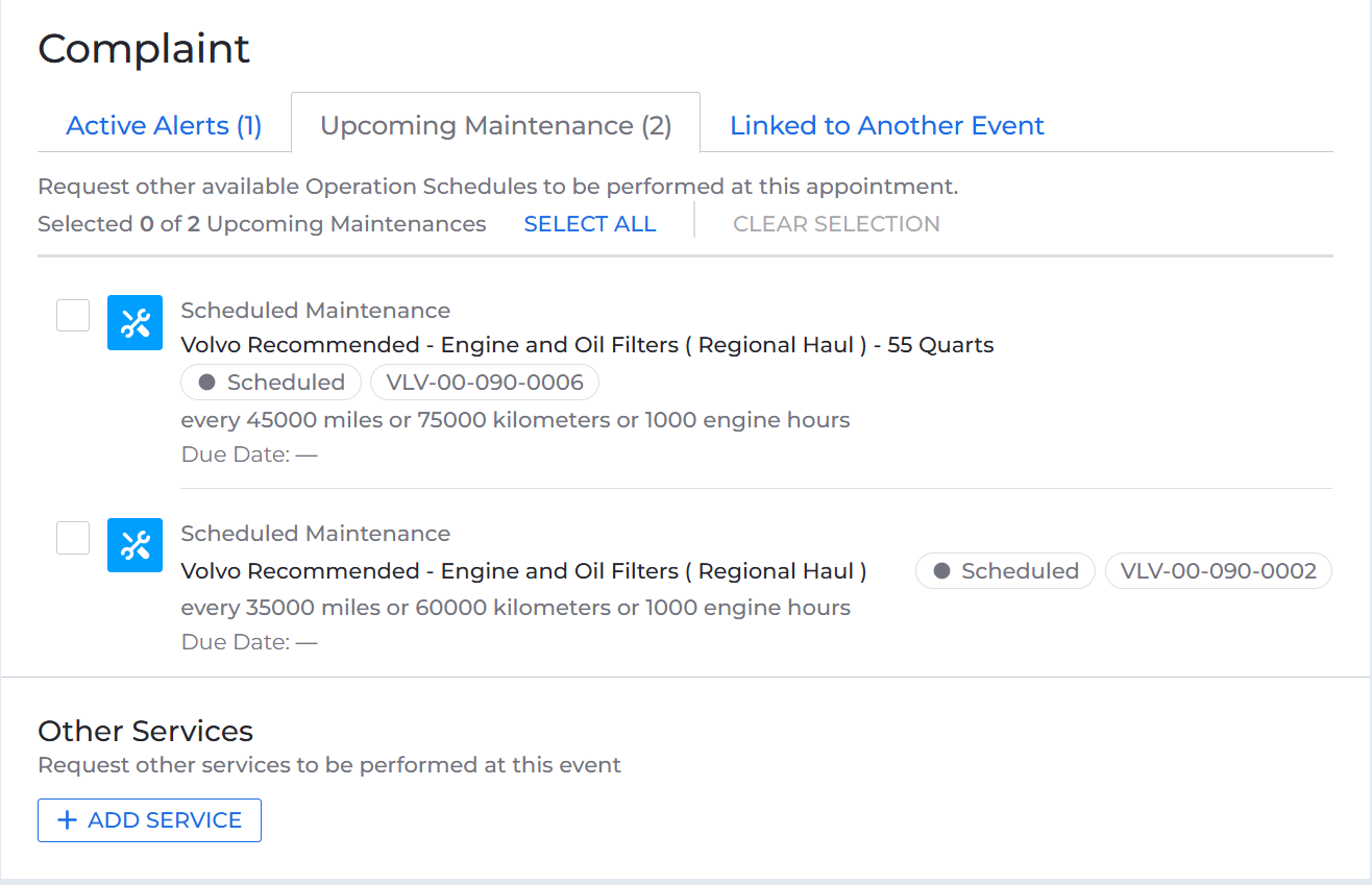 Request Service – SRM Sentinel