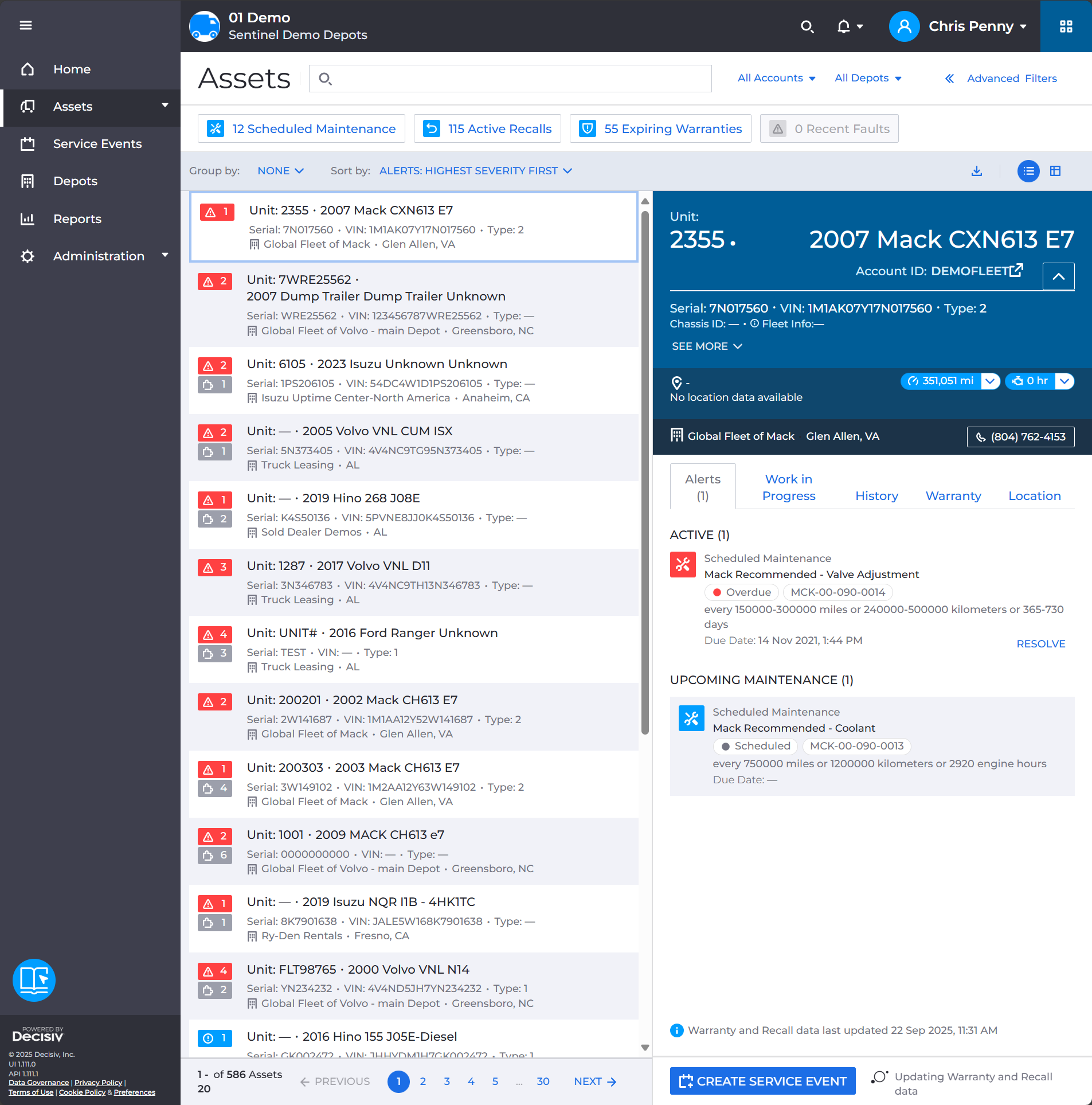 View Assets – SRM Sentinel