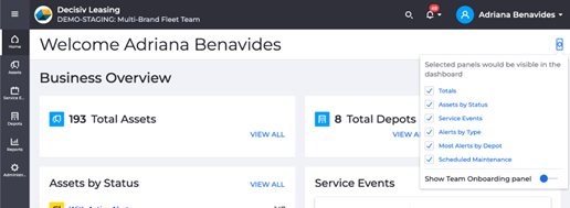 Home Dashboard Overview – SRM Sentinel